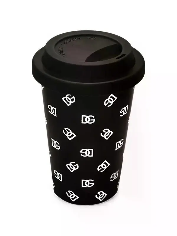 DOLCE & GABBANA CASA Logo-print Silicone-lid Mug