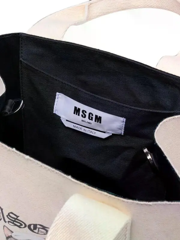 MSGM Cat-print Tote Bag