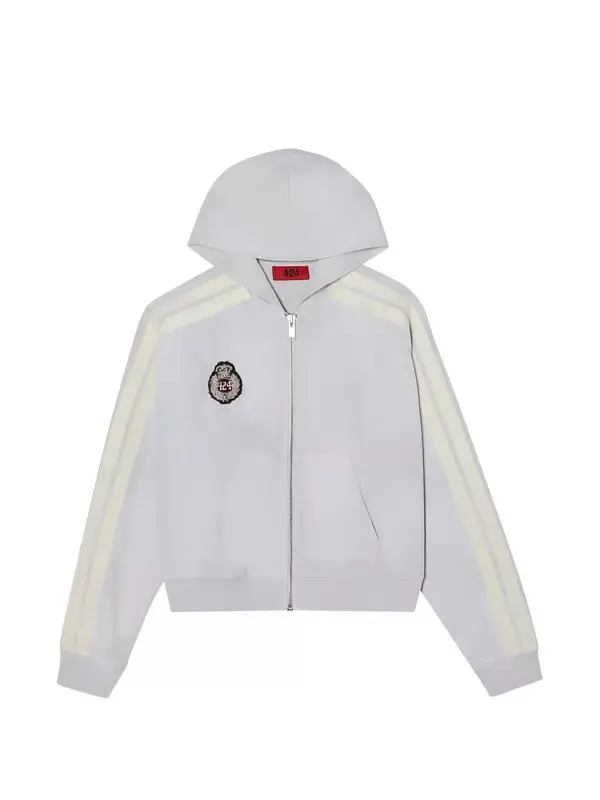 424 Side-stripe Logo-patch Hoodie