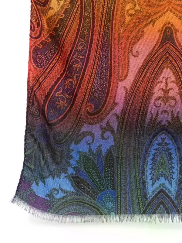 Etro Paisley-print Frayed Scarf