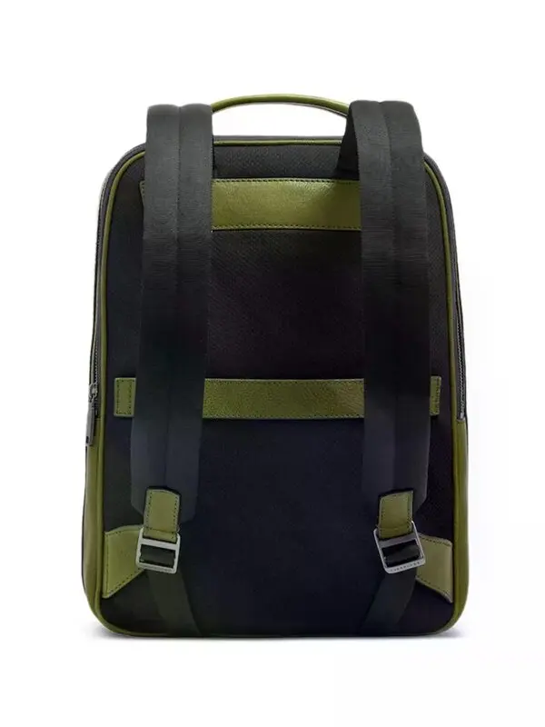 THE BRIDGE Leather Logo Patch Backpack - Green