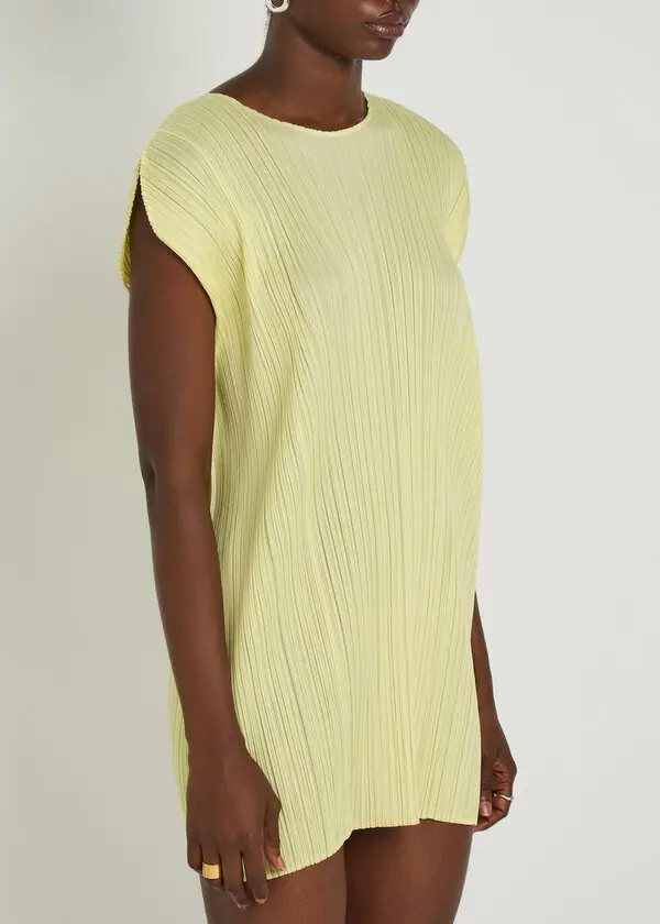 Issey Miyake Pleated Woven Mini Dress