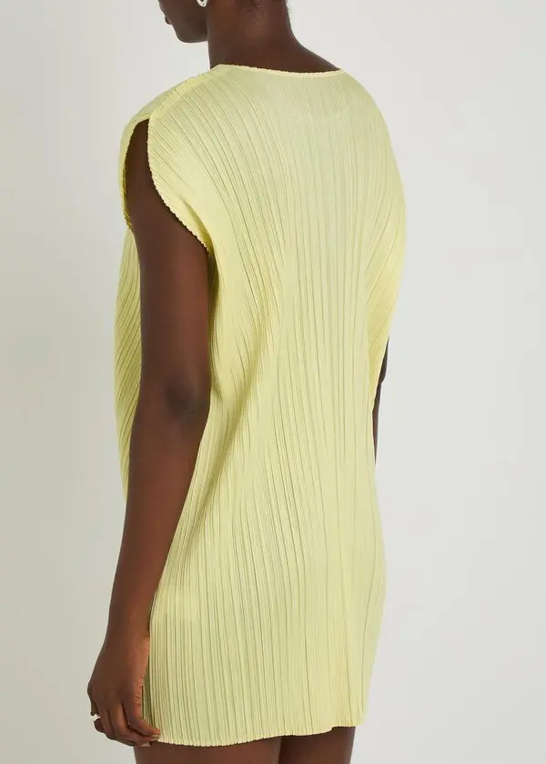 Issey Miyake Pleated Woven Mini Dress