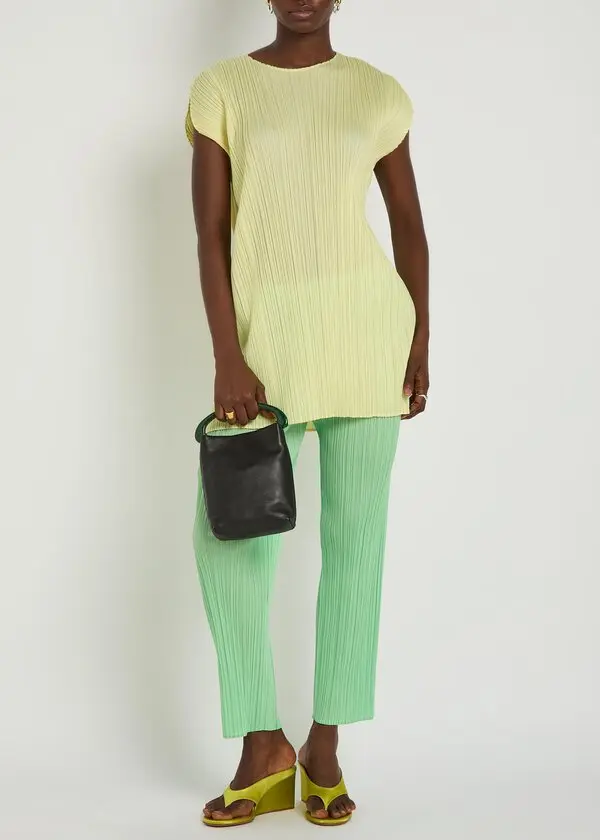 Issey Miyake Pleated Woven Mini Dress