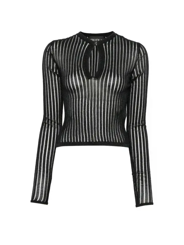 DONDUP Sheer-knit Top - Black