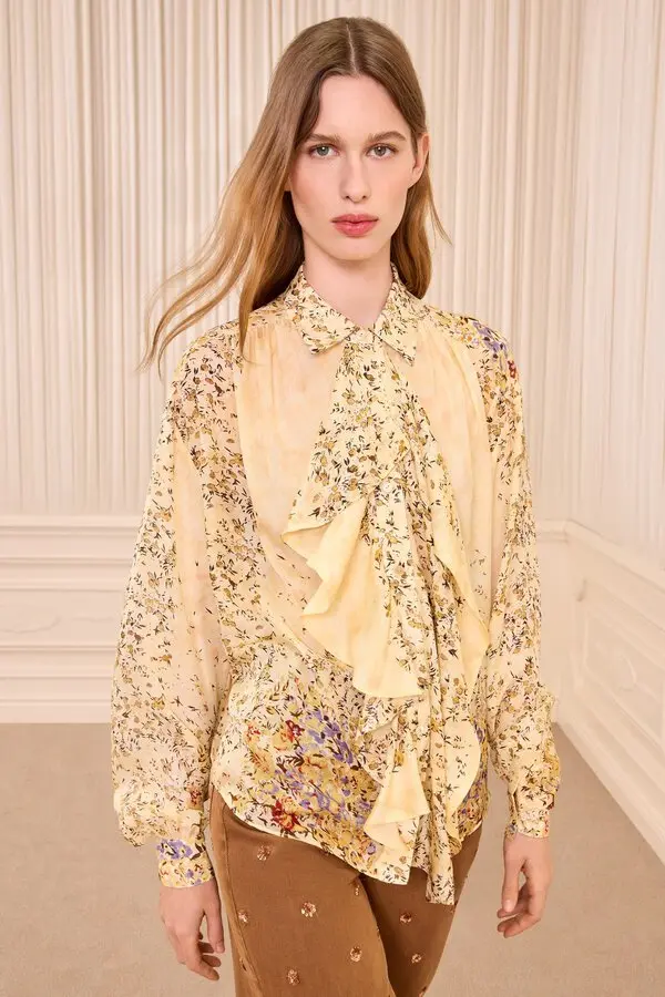 Ulla Johnson Gesture Long Sleeve Silk Blouse