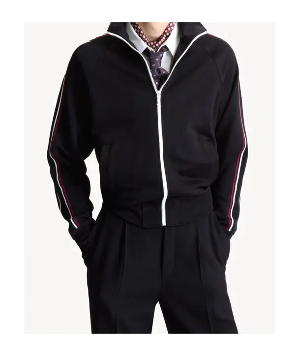 Saint Laurent Zip-up Track Jacket With Logo