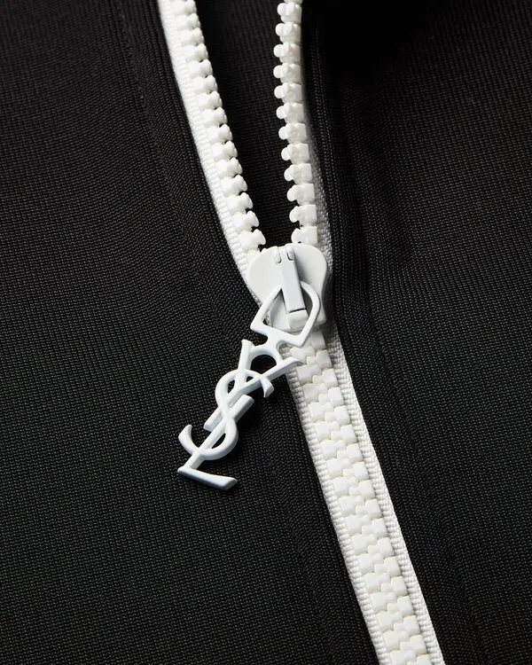 Saint Laurent Zip-up Track Jacket With Logo