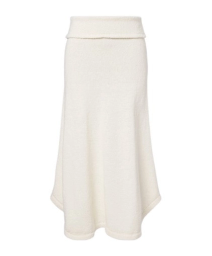 AYA MUSE Knitted Cotton Midi Skirt