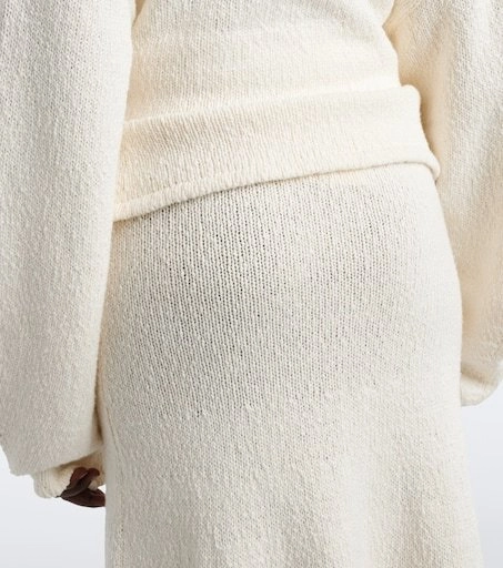 AYA MUSE Knitted Cotton Midi Skirt