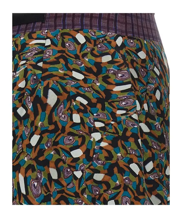 Dries Van Noten Long Patchwork Print Wrap Skirt