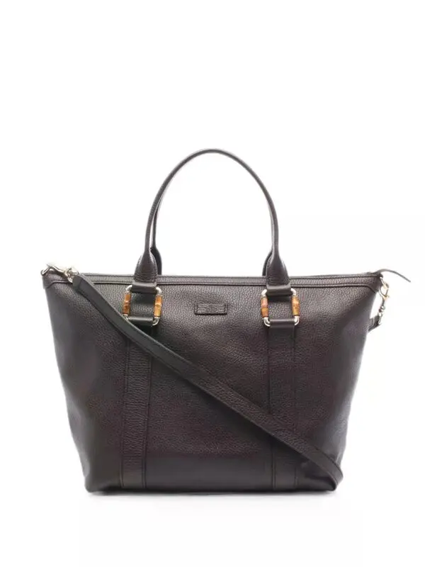 Gucci 2000s Bamboo Calf Leather Tote Bag