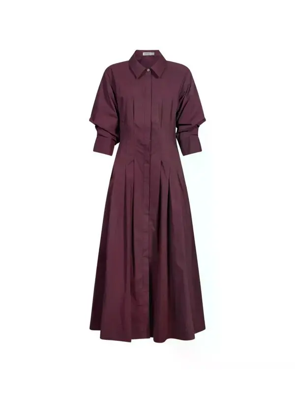 Simkhai Jazz Pleated-waist Midi Shirt Dress - Purple