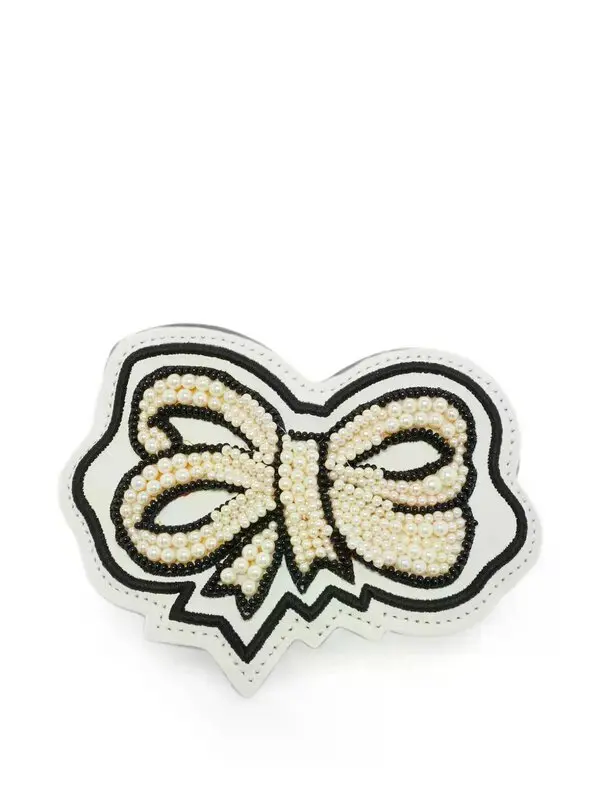 Gucci Ace Bow Faux Pearl Patch - White