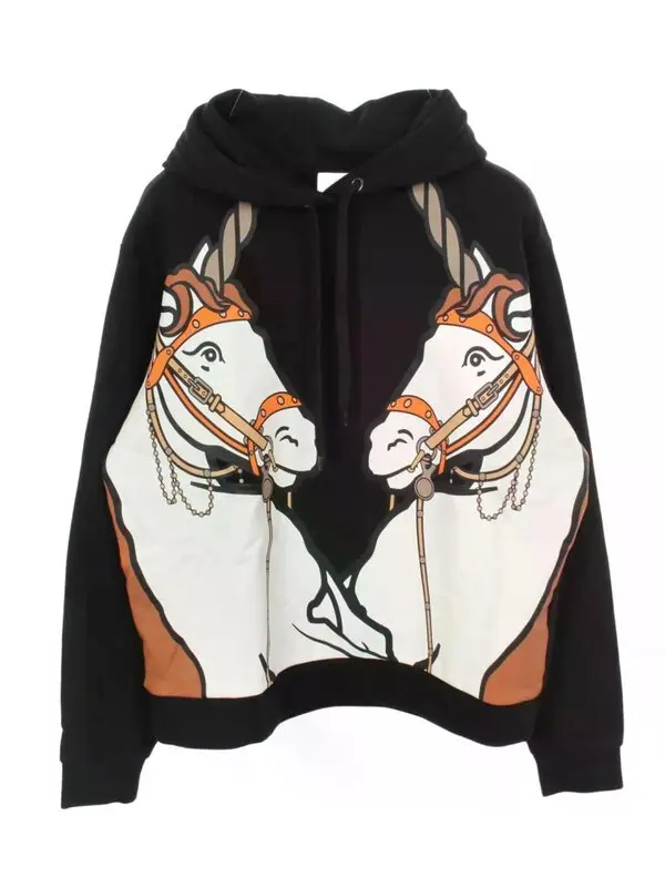 Burberry 2010s Unicorn-print Hoodie - Black