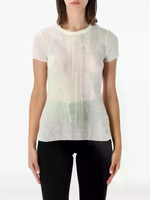 JAMES PERSE Ribbed-knit T-shirt - Neutrals