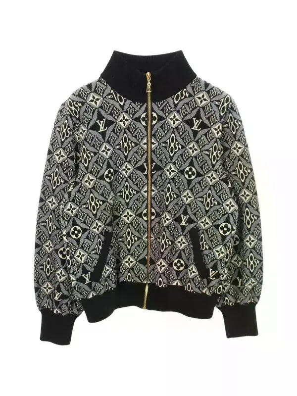 LOUIS VUITTON Since 1854 Pattern Knit Jacket - Black
