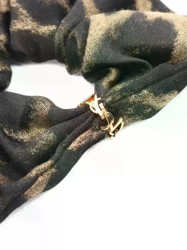 Saint Laurent Cassandra Leopard-print Scrunchie