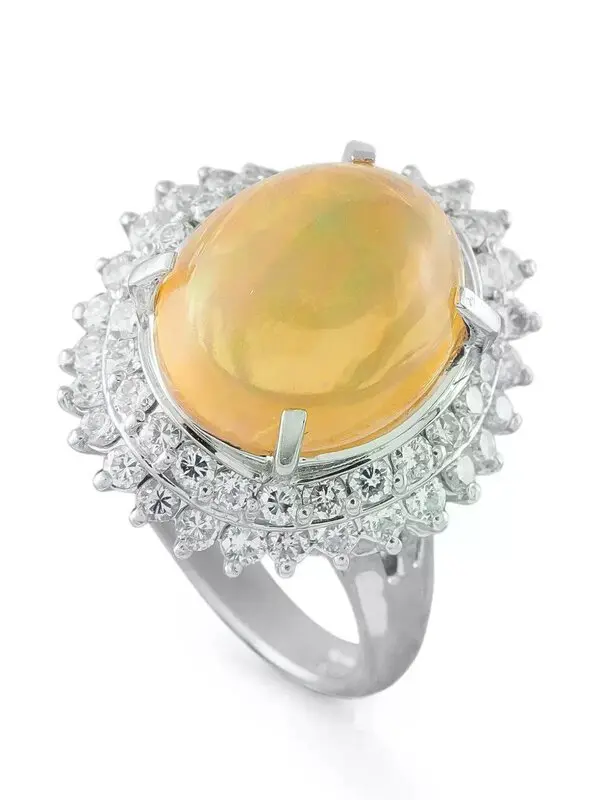 LB EXCLUSIVE Opal And Diamond Ring - Silver
