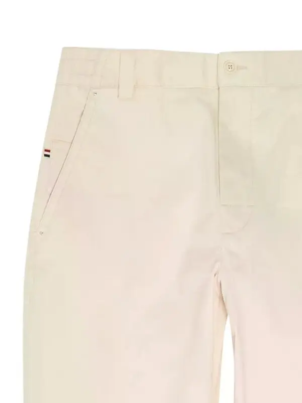 Moncler Logo-patch Straight-leg Trousers - Neutrals