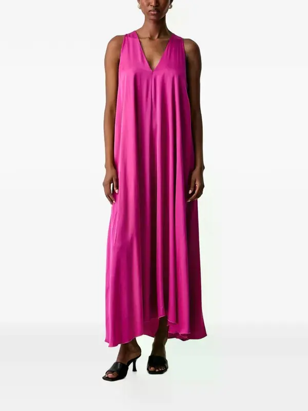 HAVEONE V-neck Sleeveless Maxi Dress - Pink
