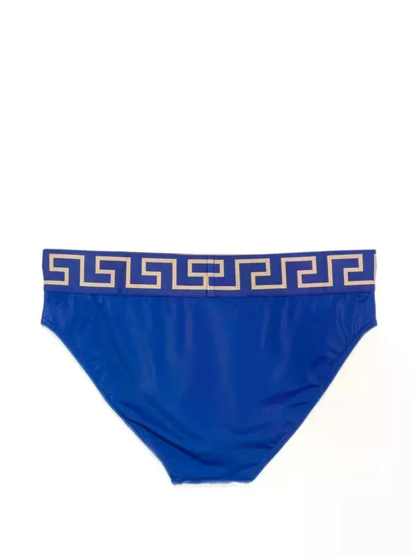 Versace Greca-pattern Medusa-head Swim Trunks