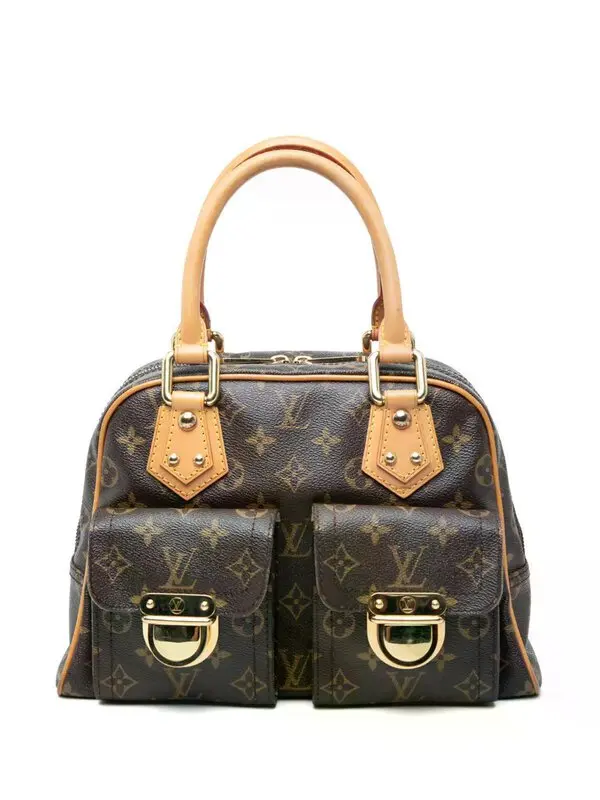 LOUIS VUITTON 2005 Monogram Manhattan Pm Handbag - Brown