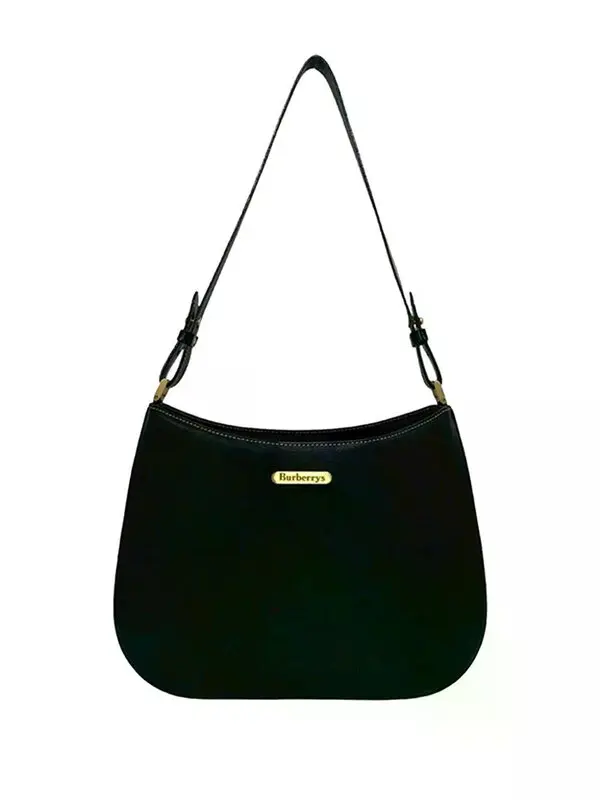 Burberry 1980-1990 Leather Shoulder Bag - Black