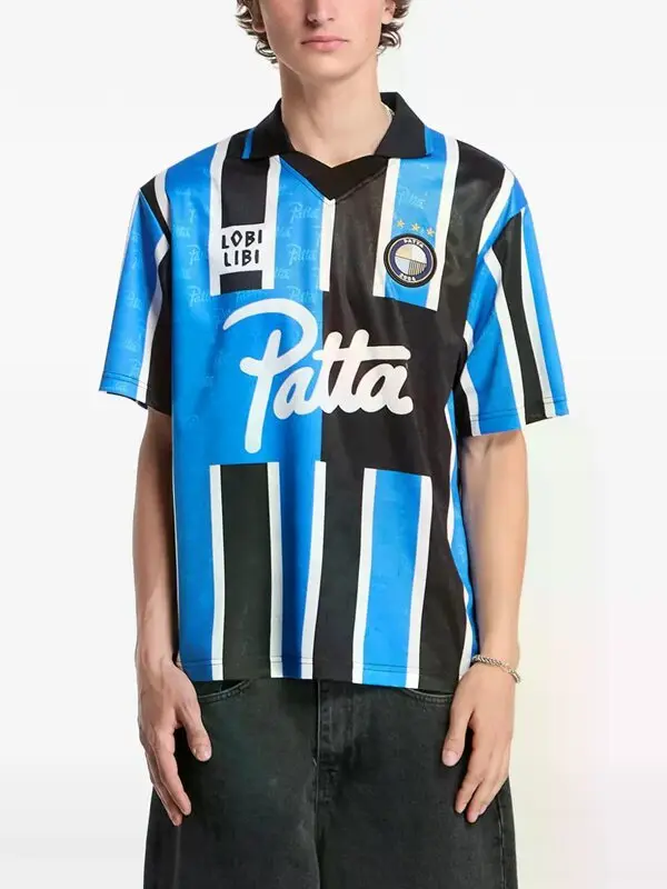 PATTA Striped Football Jersey - Blue