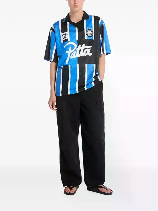 PATTA Striped Football Jersey - Blue