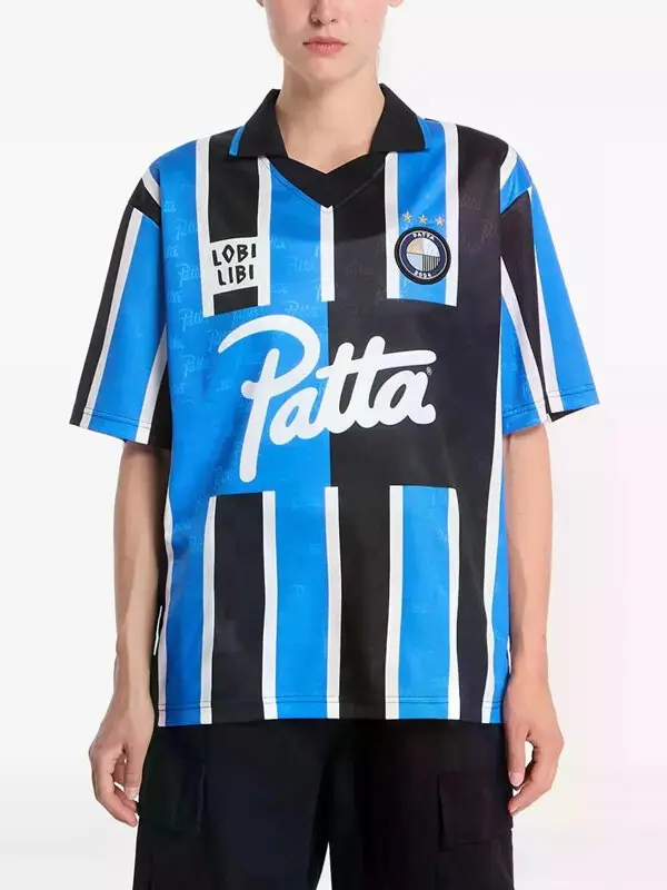 PATTA Striped Football Jersey - Blue