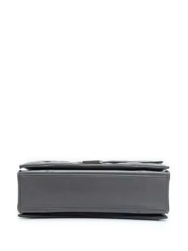 Balenciaga 2010 Small Metallic Calfskin Crush Chain Shoulder Bag - Grey