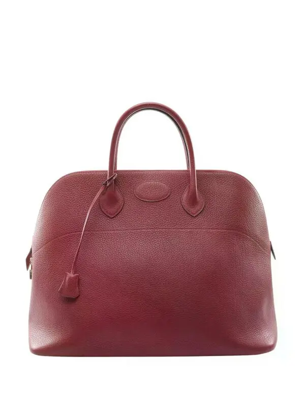 Hermès 1995 Clemence Bolide 45 Travel Bag - Red