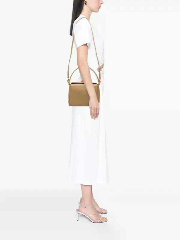 Gucci Grained Calfskin Bamboo Satchel - Neutrals