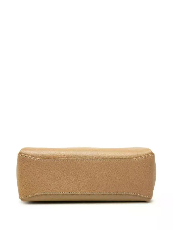 Gucci Grained Calfskin Bamboo Satchel - Neutrals