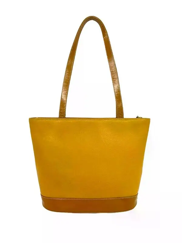 Burberry 20th Century Leather Tote Bag - Yellow