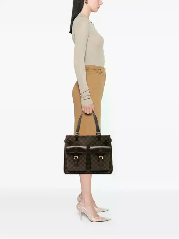LOUIS VUITTON Damier Ebene Uzes Tote Bag
