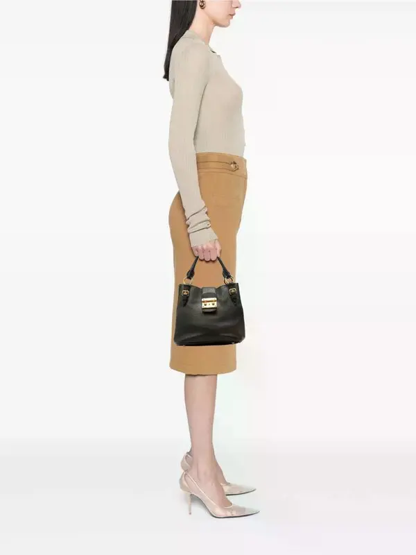 Miu Miu Goatskin Madras Satchel
