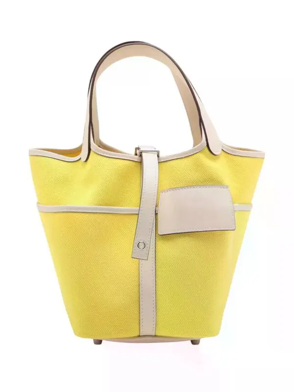 Hermès 2022 Toile Goeland And Swift Cargo Picotin Lock 18 Handbag