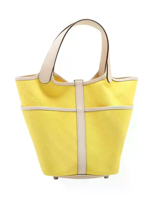 Hermès 2022 Toile Goeland And Swift Cargo Picotin Lock 18 Handbag