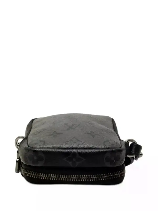 LOUIS VUITTON 2021-2026 Monogram Eclipse Reverse Double Phone Pouch Crossbody Bag