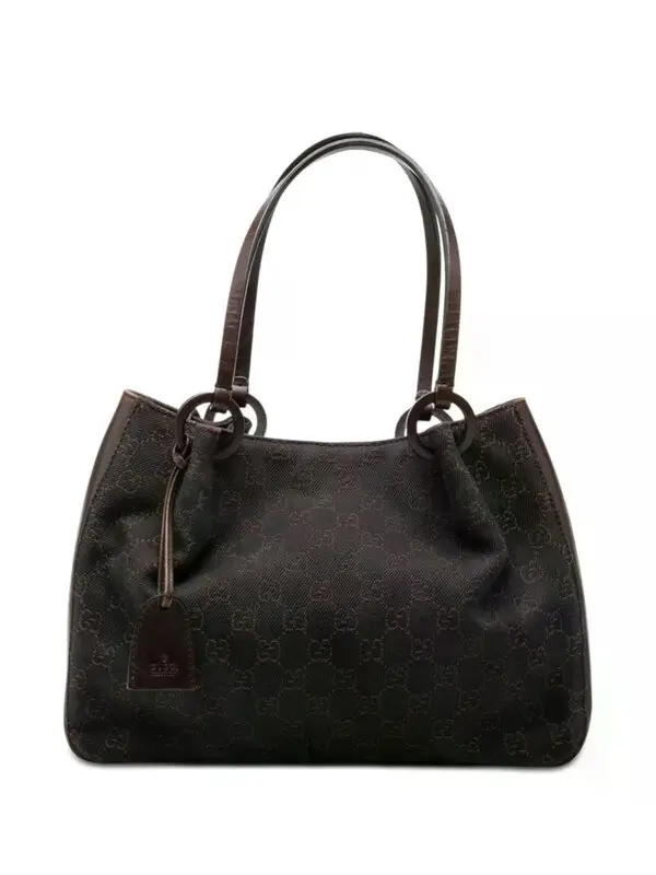 Gucci 2000-2015 Gg Denim Shoulder Bag - Brown