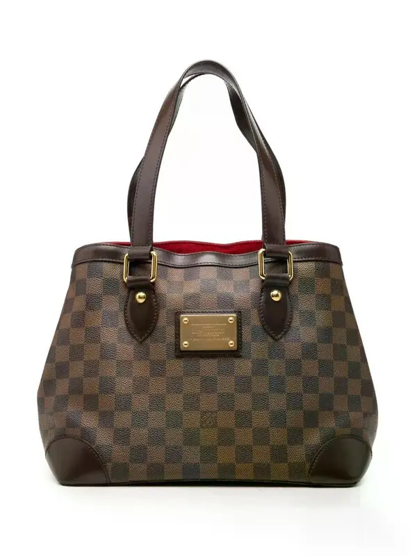 LOUIS VUITTON 2000-2015 Damier Ebene Hampstead Pm Tote Bag - Brown