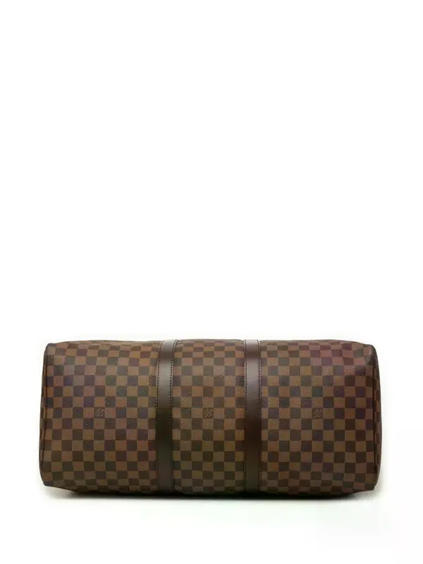 LOUIS VUITTON 2006 Damier Ebene Keepall 50 Travel Bag - Brown