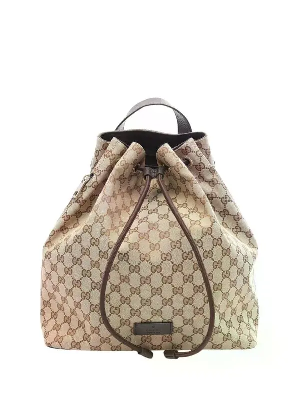 Gucci 2000-2015 Gg Canvas Drawstring Backpack - Neutrals