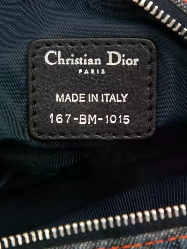 Dior Oblique Denim Flight Coin Pouch - Blue
