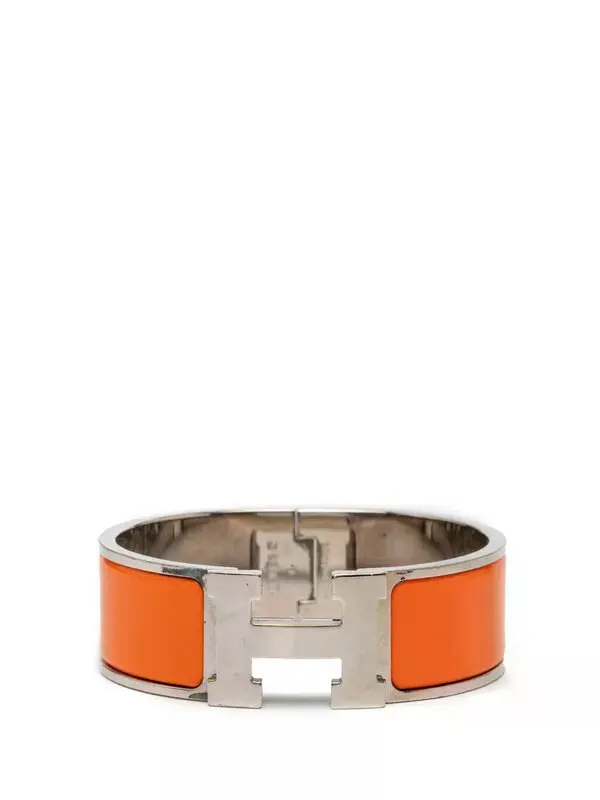 Hermès 2000-2026 Wide Enamel Clic Clac H Bracelet Pm Costume Bracelet - Red