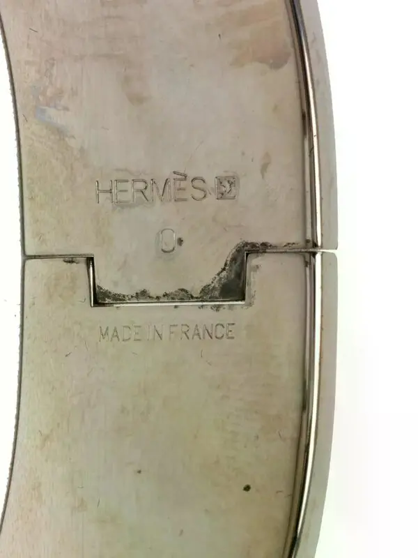 Hermès Enamel And Palladium-plated Metal Clic Clac H Bracelet - Red