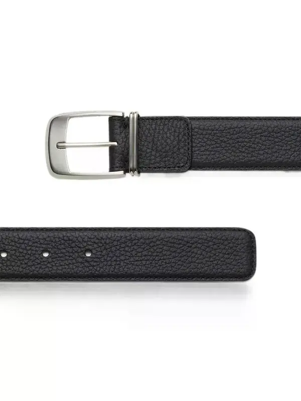 Zegna Leather Belt - Black