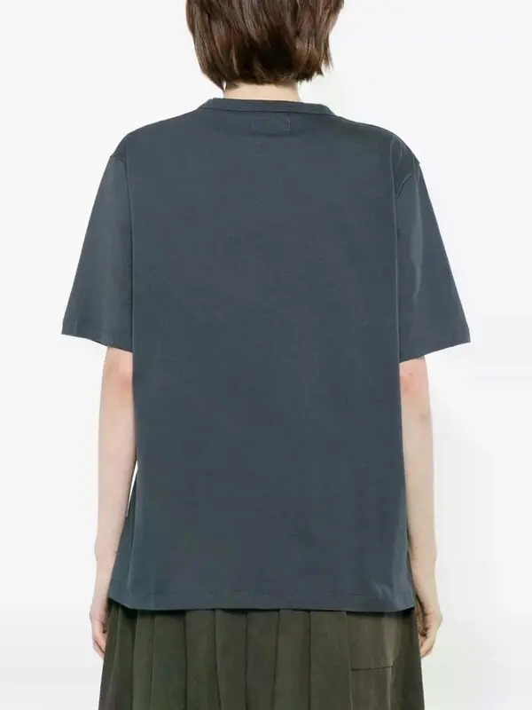 AGNES B. Cotton Slogan Print T-shirt